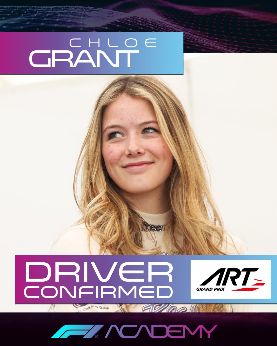 OFICIAL: Chloe Grant completa la alineación de ART en la F1 Academy
