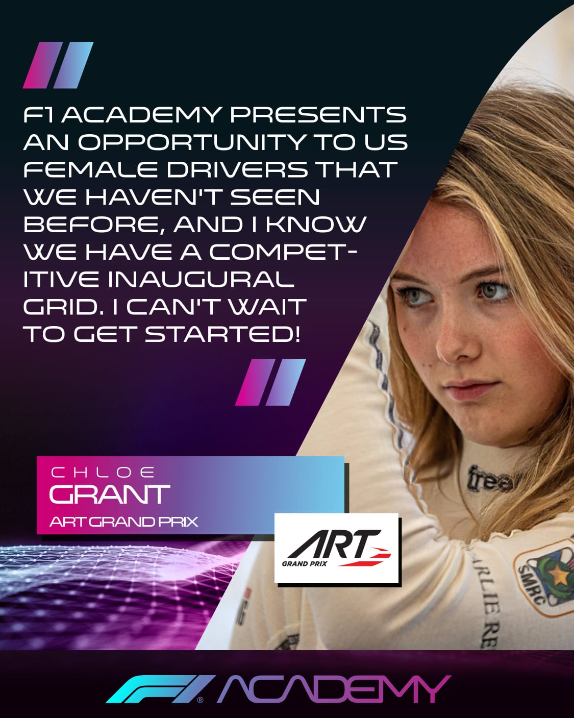OFICIAL: Chloe Grant completa la alineación de ART en la F1 Academy