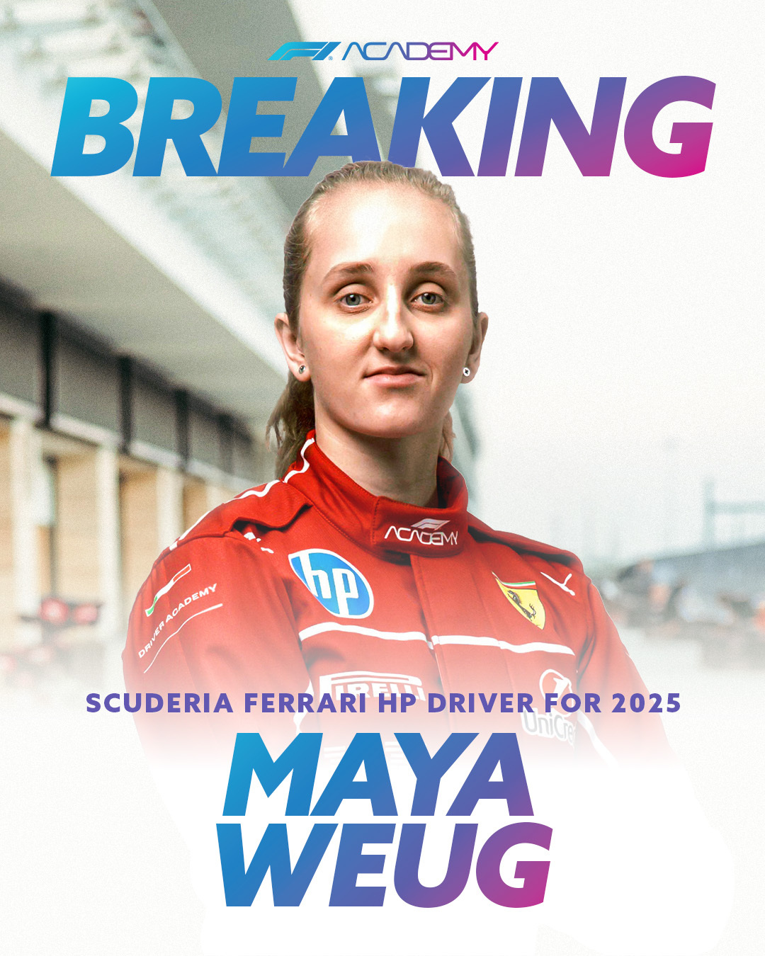 OFICIAL: Maya Weug vuelve a la F1 Academy con Ferrari y MP - Noticias ...