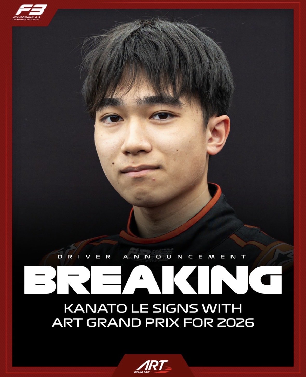 OFICIAL: Kanato Le es el segundo del trío de ART para 2026 - Noticias ...