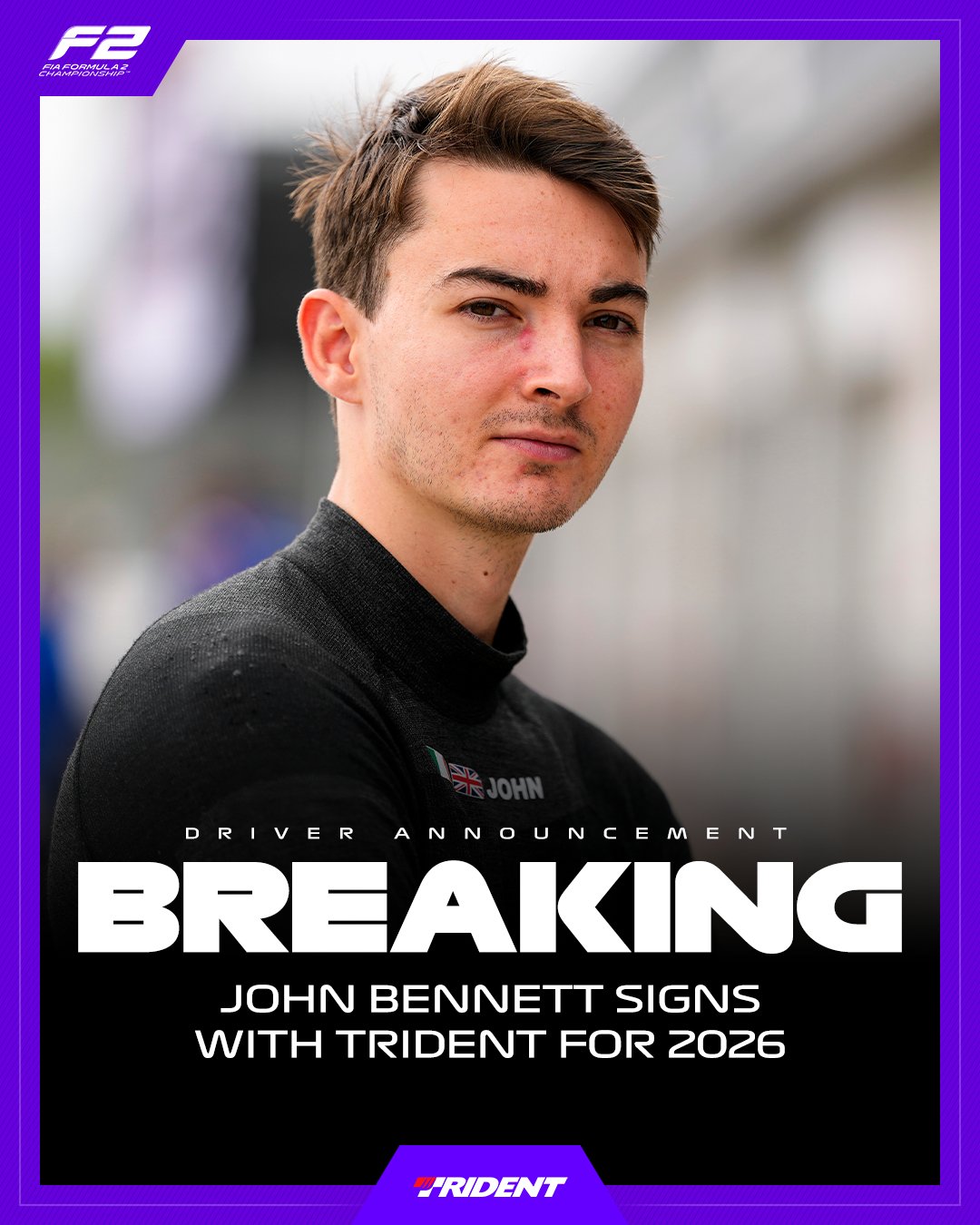 OFICIAL: John Bennett cierra la dupla de Trident F2 2026 - Noticias F1 ...